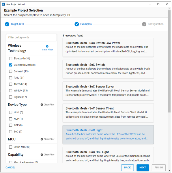 Start a Project - latest - Simplicity Studio 5 Users Guide Silicon Labs
